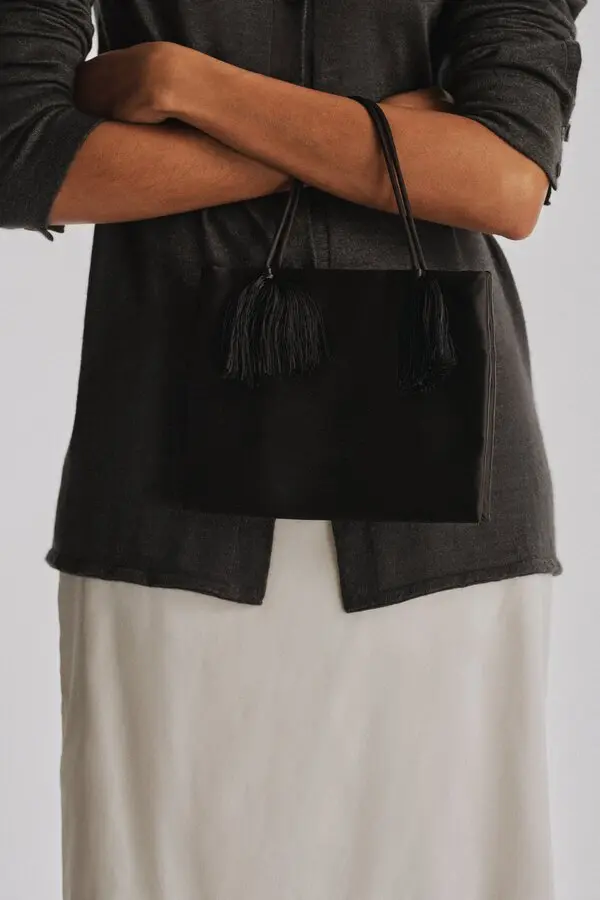 THE ROW Cecily Tassel Bag - Black