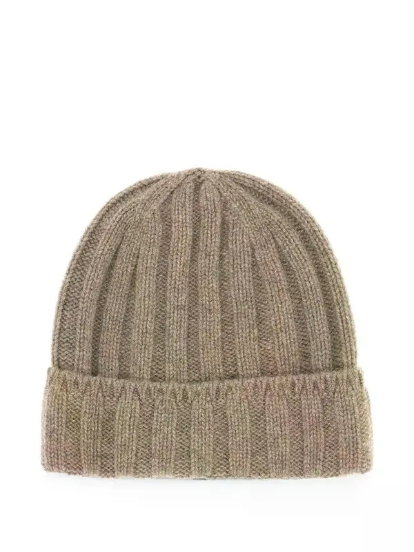VANISE Ribbed-knit Cashmere Beanie Hat