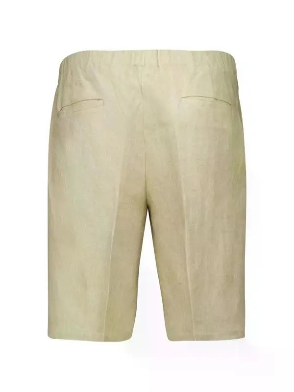 PIACENZA CASHMERE 1733 Elasticated Waistband Linen Shorts - Neutrals