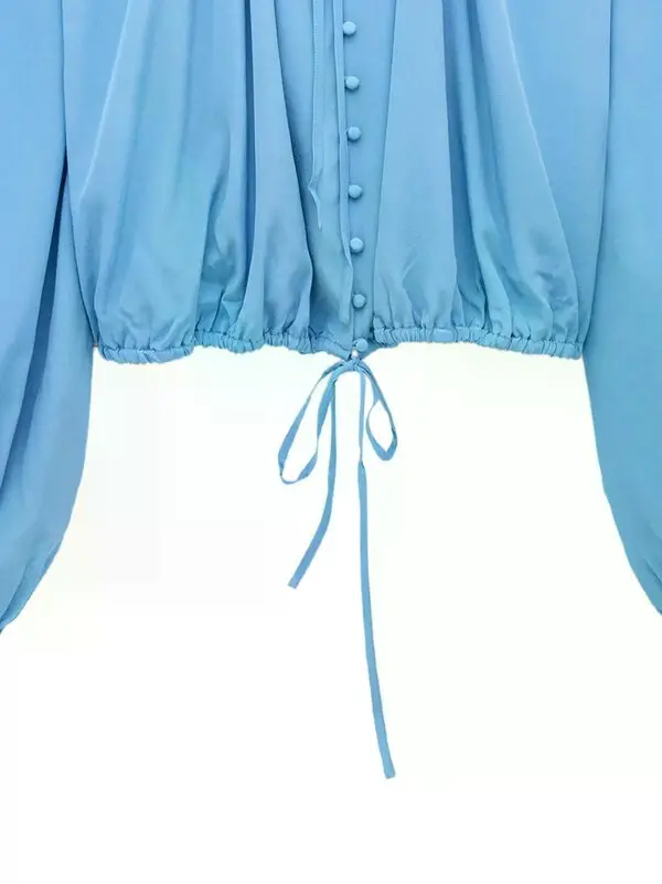 JACOB LEE Ruffled Neck Button-front Blouse