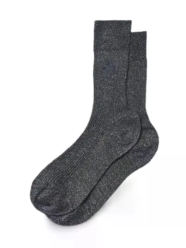Peserico Logo-embroidered Lurex-knit Socks
