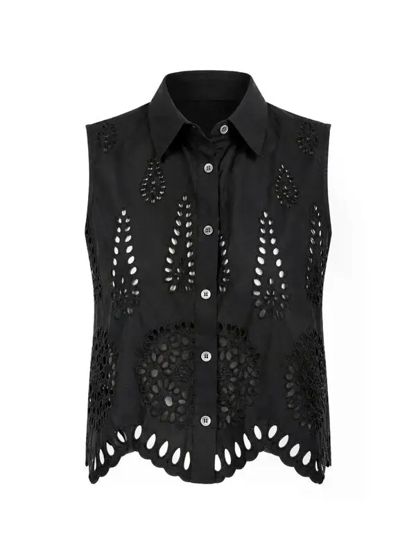 HEVRON Katja Eyelet-detail Shirt
