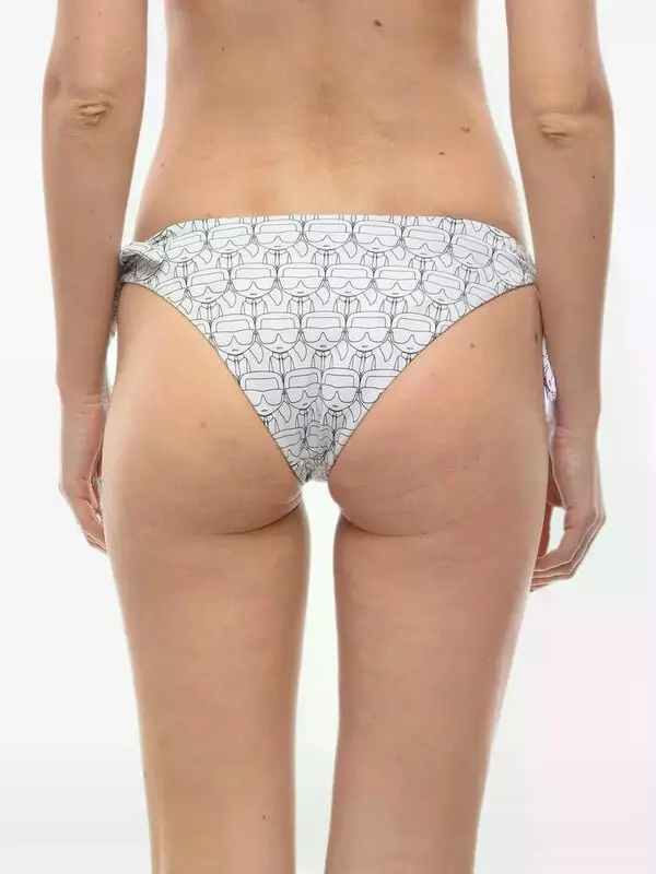 Karl Lagerfeld Logo-print Side-tie Bikini Briefs - White