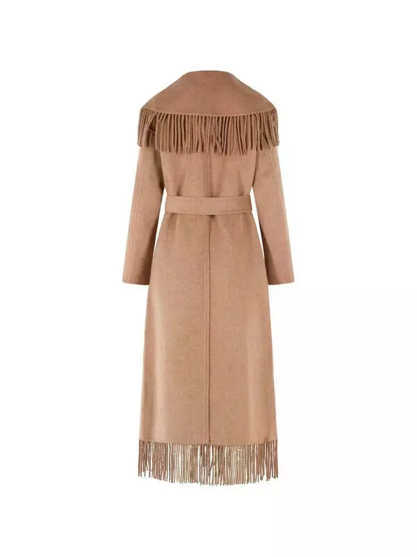 Simkhai Fringe-trimmed Belted Coat