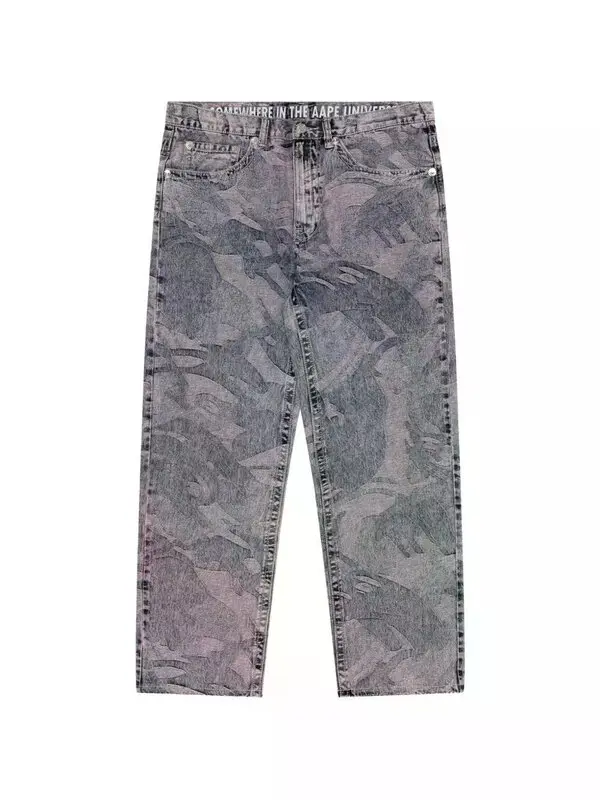 AAPE BY *A BATHING APE Camouflage Print Jeans