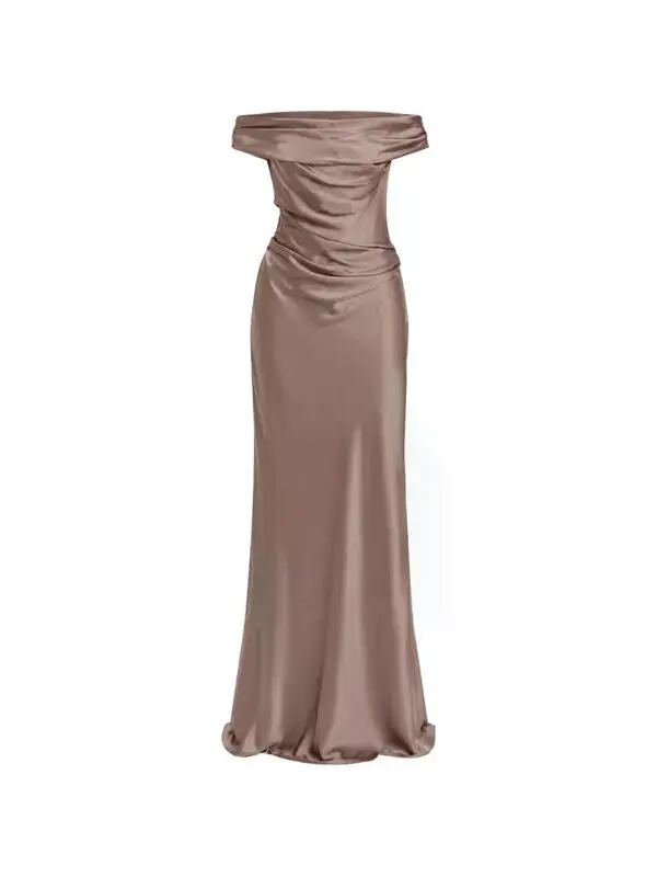 THE SEI Bardot Draped Maxi Gown