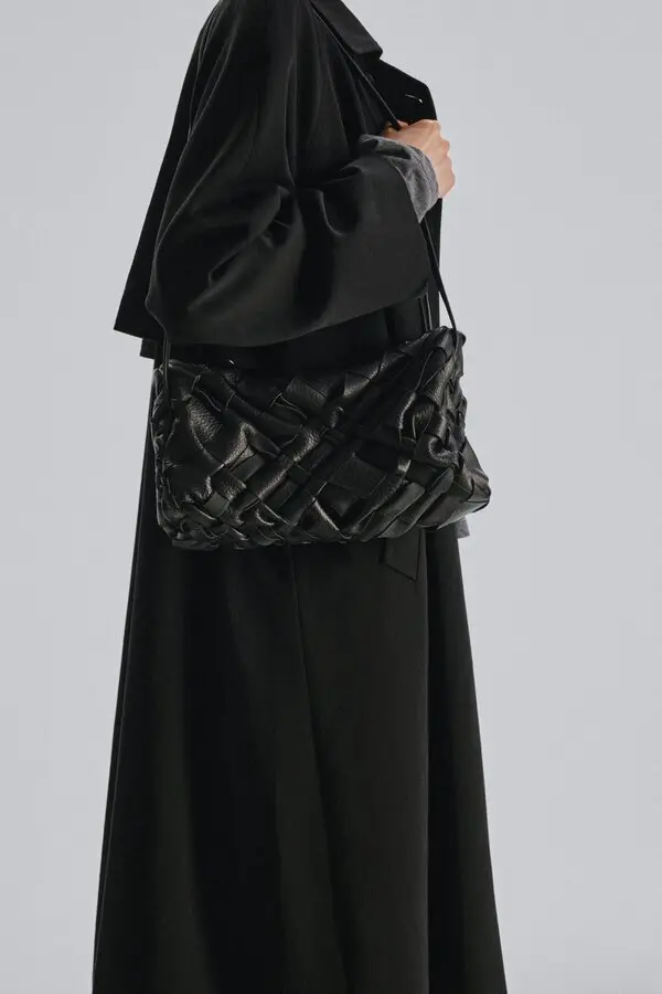 THE ROW Woven Alix Bag - Black