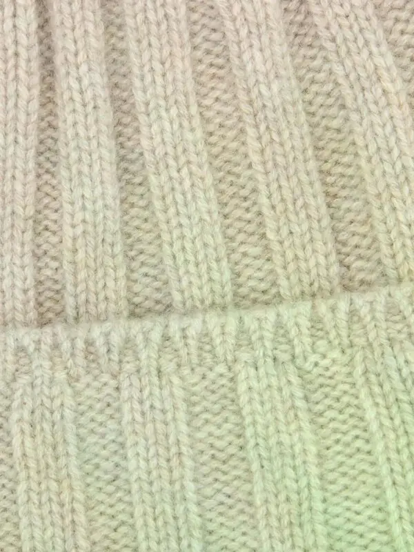 VANISE Ribbed Knit Cashmere Beanie - Neutrals