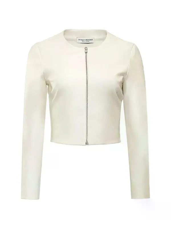 SUSAN BENDER Zip-up Leather Jacket