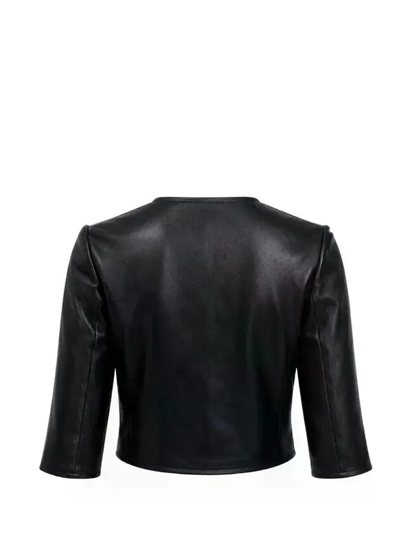 SUSAN BENDER Round-neck Leather Jacket