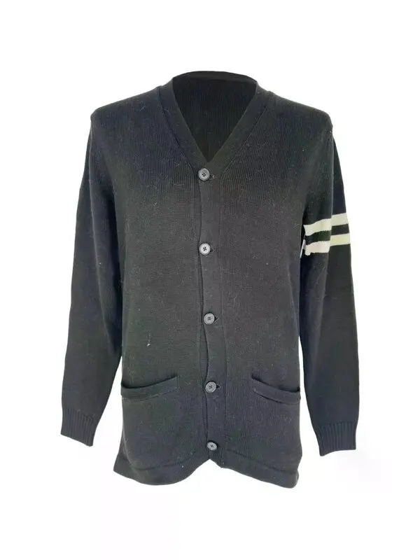Ralph Lauren 2022 Rugby Solid Arm-stripe Cotton Cardigan - Black