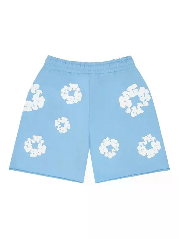 DENIM TEARS Wreath Cotton Shorts