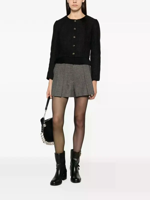 Sandro Pleated-trim Button-up Blazer
