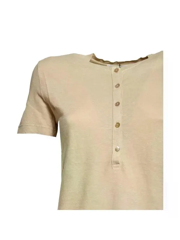 SOLOTRE Button-placket Short-sleeve T-shirt