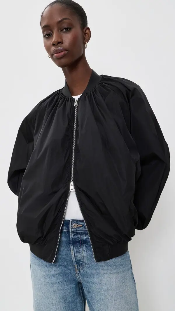 AGOLDE Raffi Bomber Jacket - Black