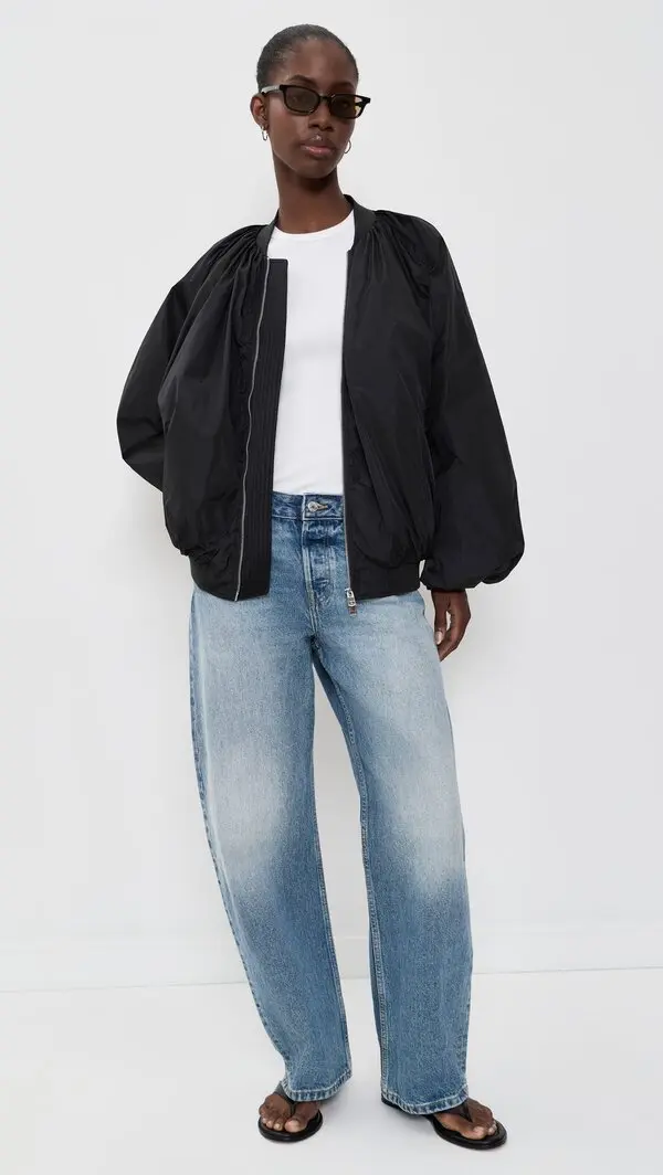 AGOLDE Raffi Bomber Jacket - Black