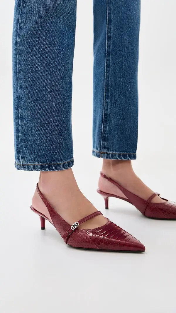 Tory Burch Double T Buckle Mary Jane Pumps