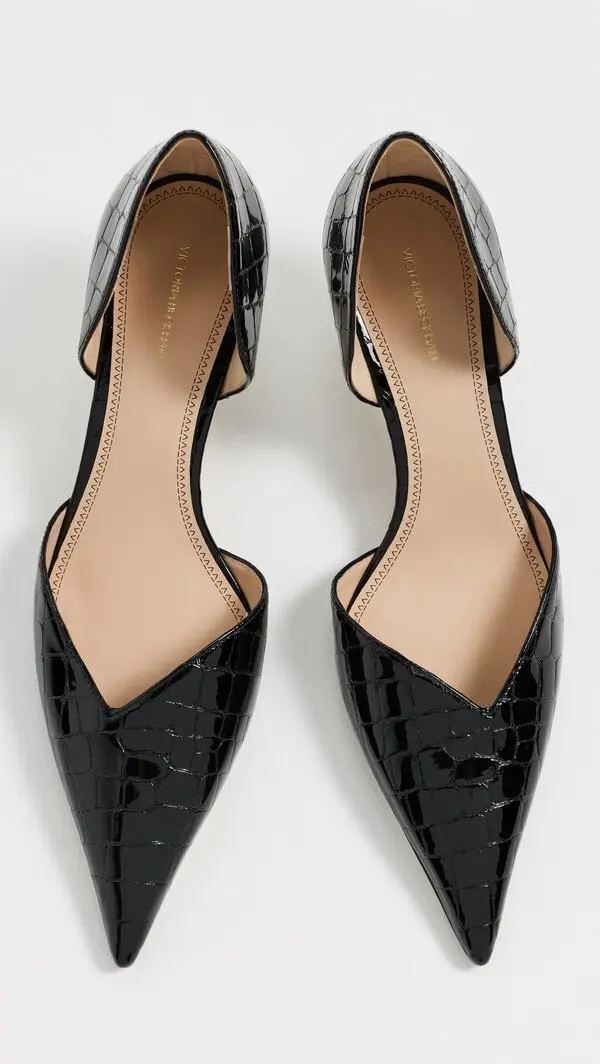 Victoria Beckham Angle D'orsay Pumps - Black