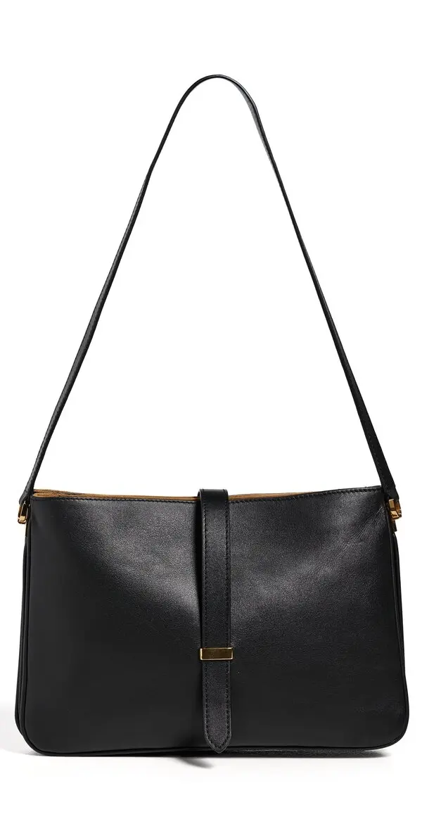 NILI LOTAN Jane Shoulder Bag In Cowhide - Black
