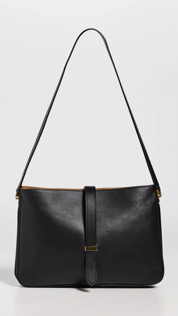 NILI LOTAN Jane Shoulder Bag In Cowhide - Black