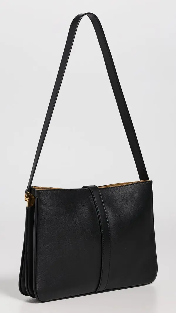 NILI LOTAN Jane Shoulder Bag In Cowhide - Black