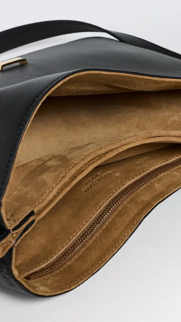 NILI LOTAN Jane Shoulder Bag In Cowhide - Black