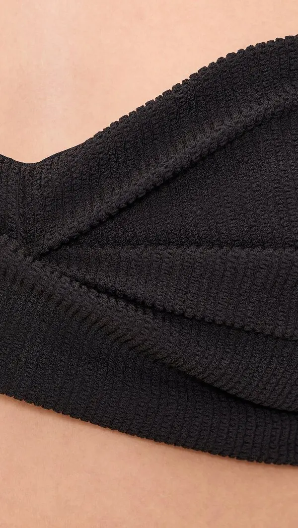 Johanna Ortiz Strapless Crinkle Bikini Top