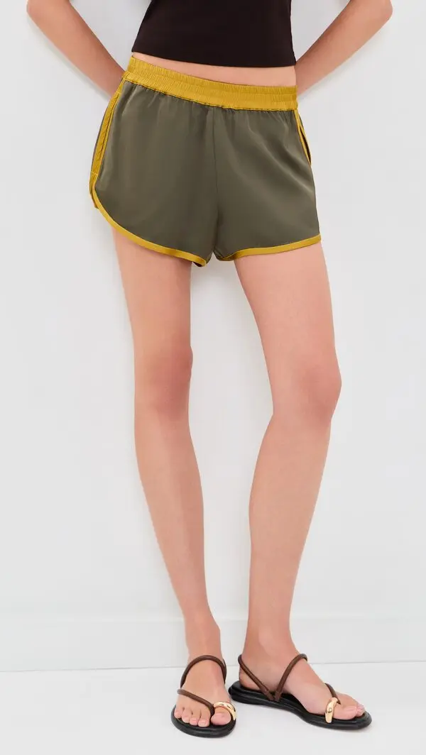 Staud Aero Satin Shorts
