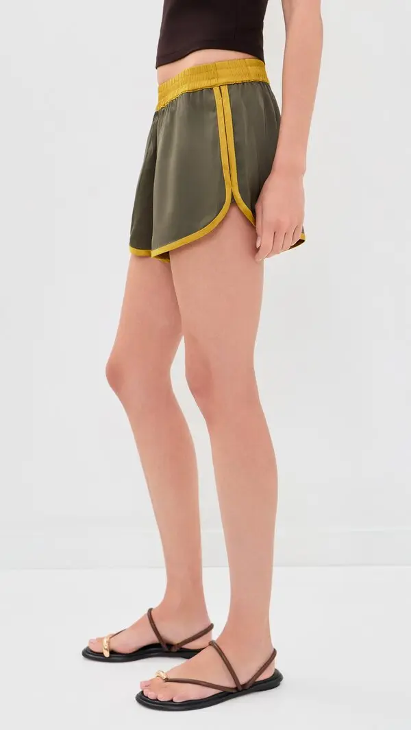 Staud Aero Satin Shorts