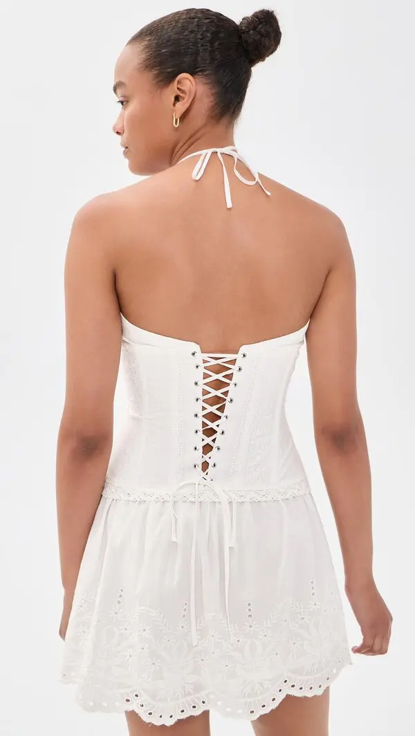 GUIZIO Marini Eyelet Mini Dress