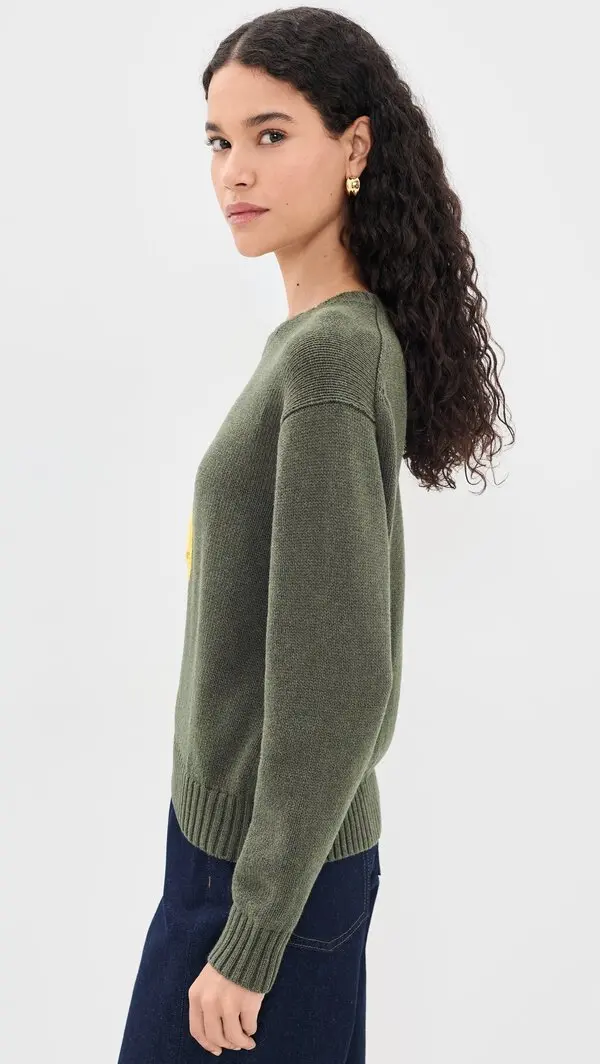 Polo Ralph Lauren Cotton Bear Long Sleeve Crew Neck Pullover