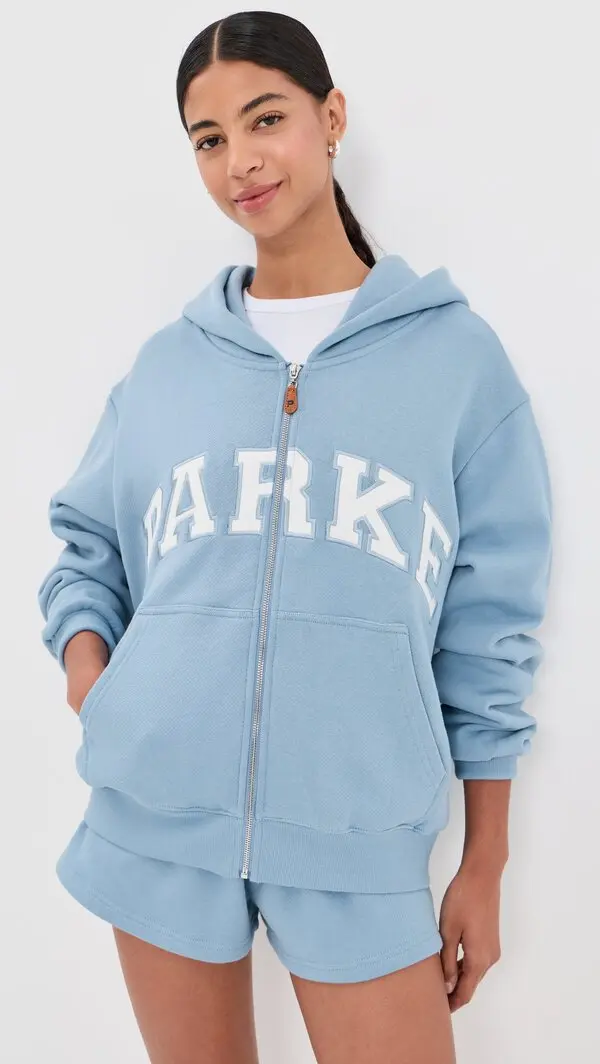 PARKE Zip-up Varsity Hoodie