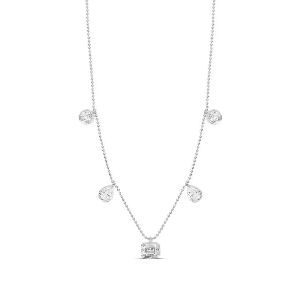 SHYMI Mix Shape On A Beaded Ball Chain Necklace