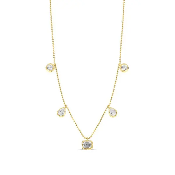 SHYMI Mix Shape On A Beaded Ball Chain Necklace