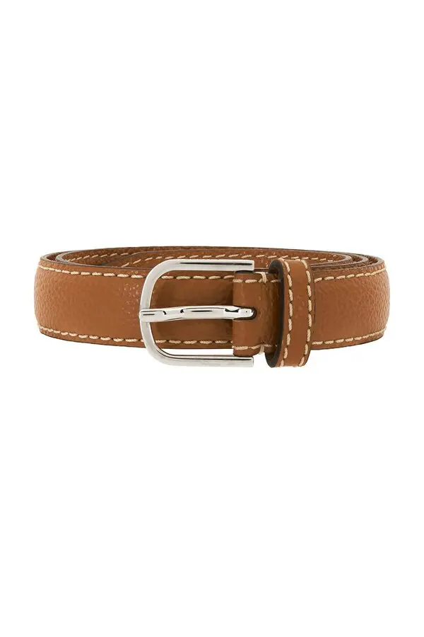 TOTEME Slim Grained Leather Belt