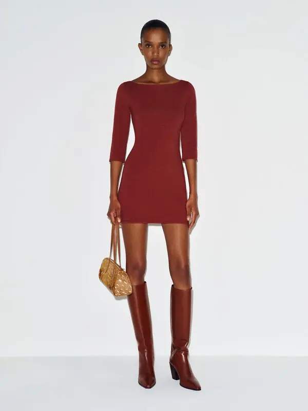 REFORMATION Marceline Knit Dress - Red