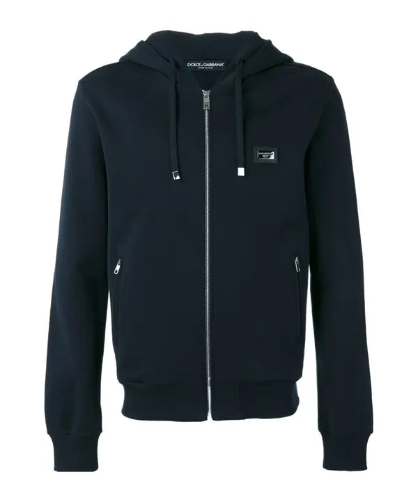 Dolce & Gabbana Drawstring Zip Hoodie