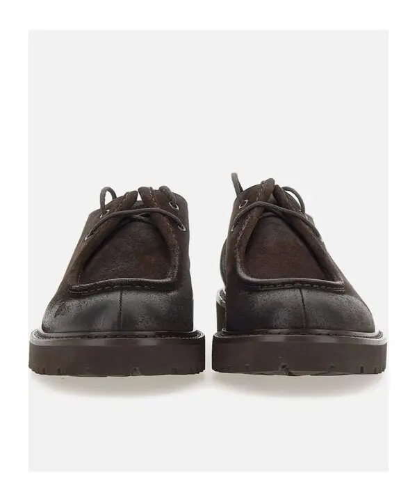 DOUCAL'S Round-toe Lace-up Loafers