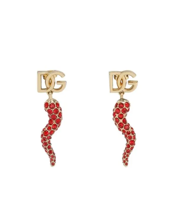 Dolce & Gabbana Dg Logo Embellished Drop Earrings