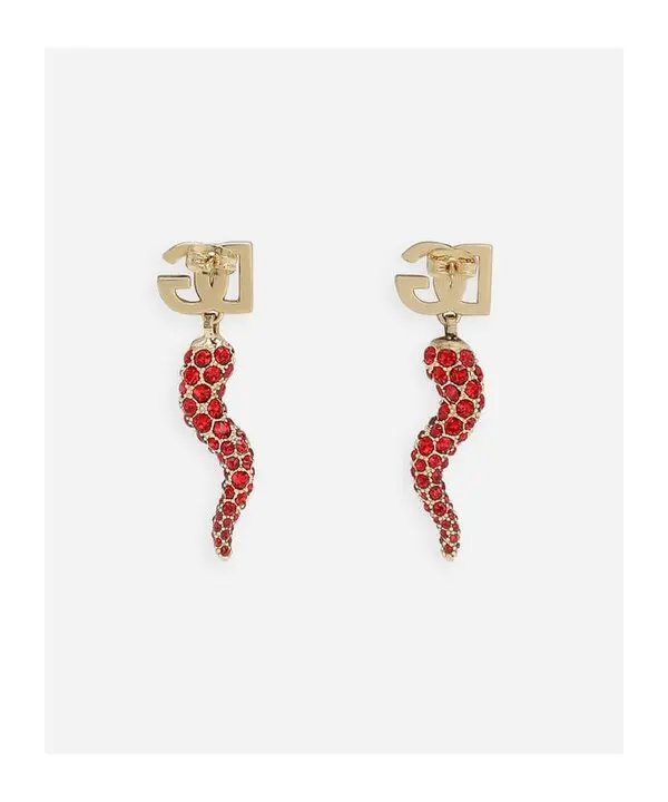 Dolce & Gabbana Dg Logo Embellished Drop Earrings