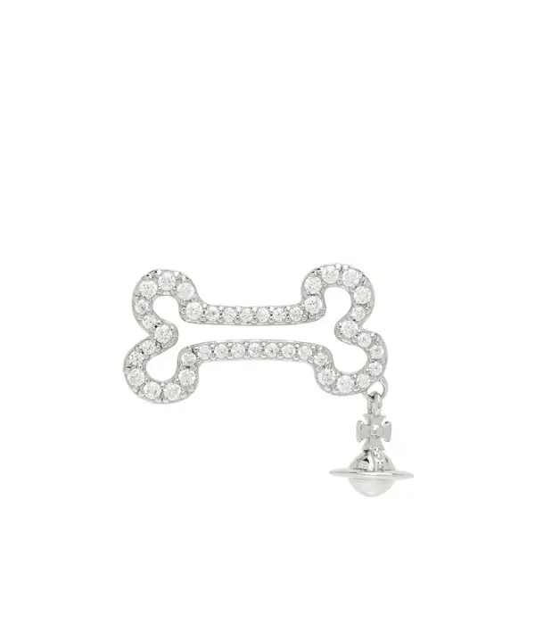 VIVIENNE WESTWOOD Lyndon Bone Single Earring - White