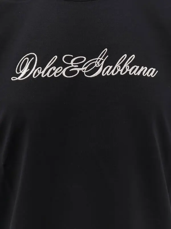 Dolce & Gabbana Logo Embroidered Crewneck T-shirt