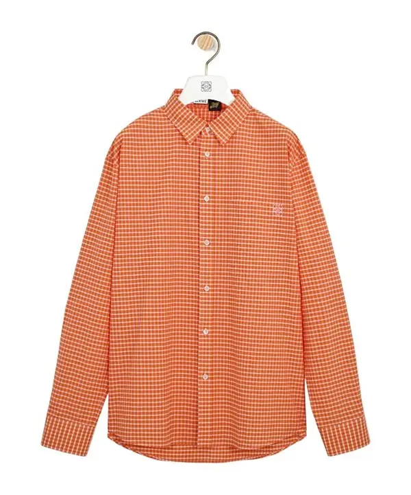 Loewe Shirt In Cotton - Orange/white