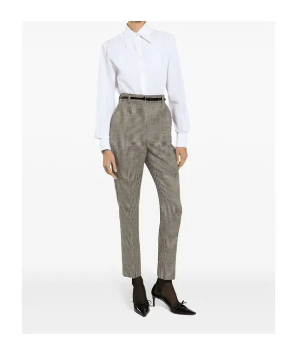 Dolce & Gabbana Houndstooth Wool Trousers