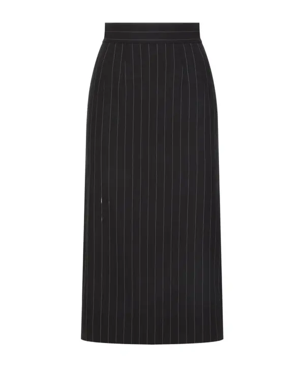 Dolce & Gabbana Pinstriped Skirt - Black