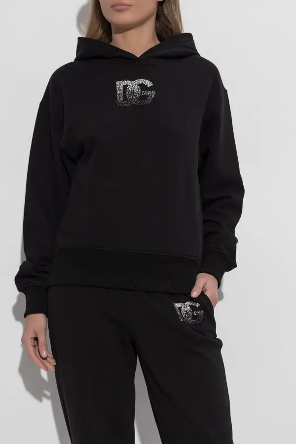 Dolce & Gabbana Embellished Logo Hoodie