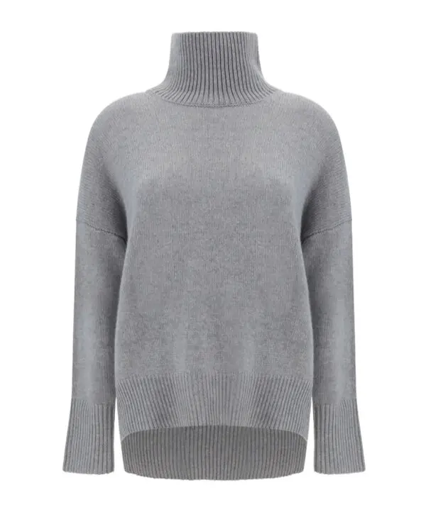 LISA YANG Heidi Turtleneck Knit Sweater - Gray