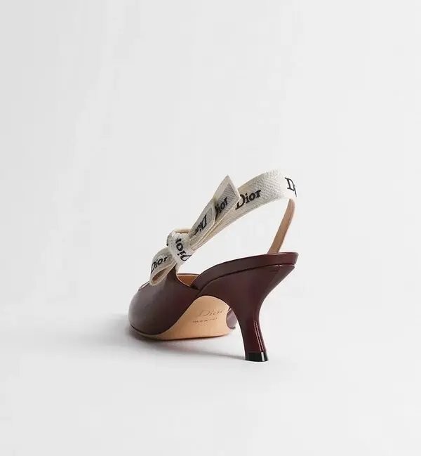 Dior Slingback Pumps With Embroidered Ribbon