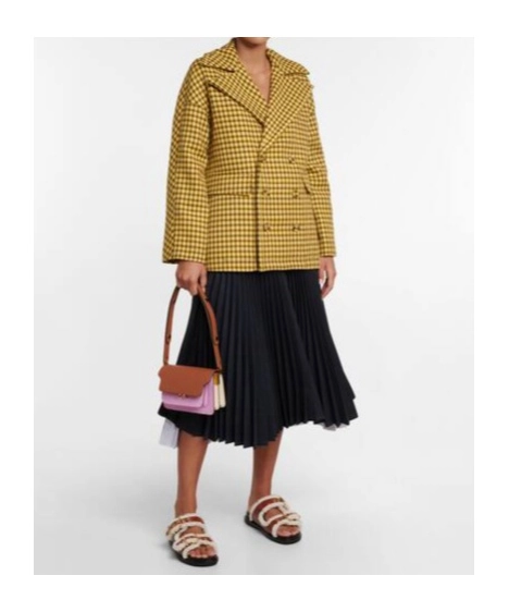 Plan C Houndstooth Wool Blazer