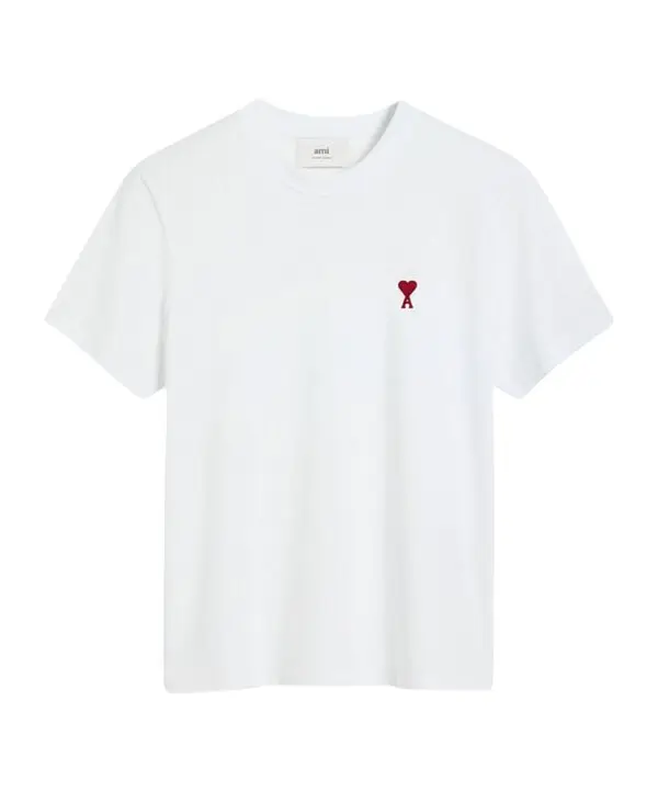 AMI Paris Round Neck Short Sleeve T-shirt - White